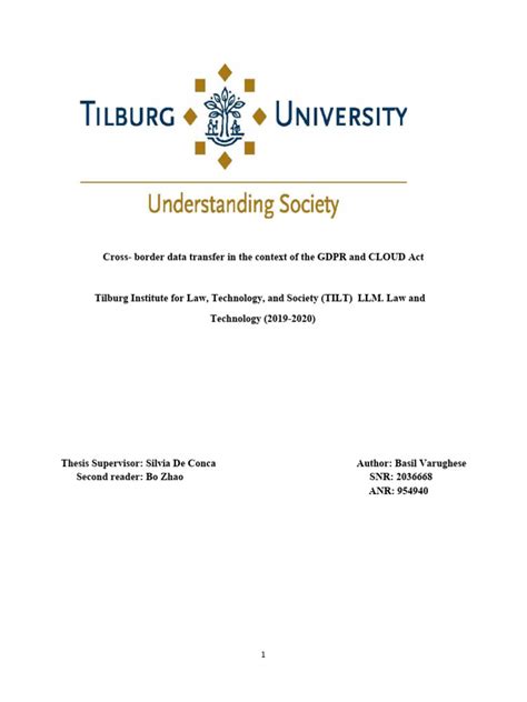 Cross Border Data Transfer In The Context Of The Gdpr And Cloud Act Pdf Privacy Justice