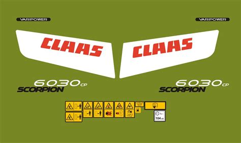 Class 6030cp Scorpion Telehandler Decal Set