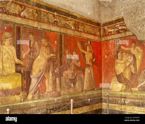 Italy Pompeii Villa Of The Mysteries Ancient Roman Suburban Villa