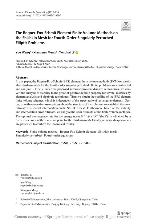The Bogner Fox Schmit Element Finite Volume Methods On The Shishkin Mesh For Fourth Order