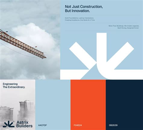 Astrix Builders Construction Brand Identity Behance Corporate