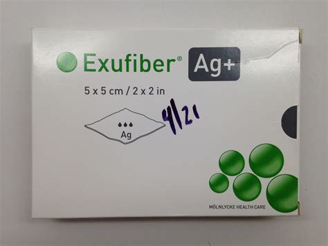 MÖlnlcyke 603421 Exufiber Ag Gelling Fibre Dressing With Silver 5 X