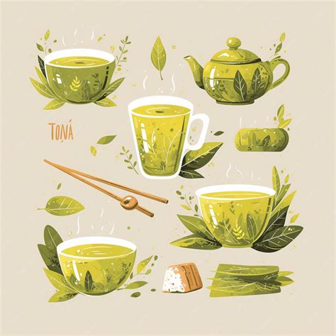Premium Vector Vietnamese Tea Patterns With Refined Elements