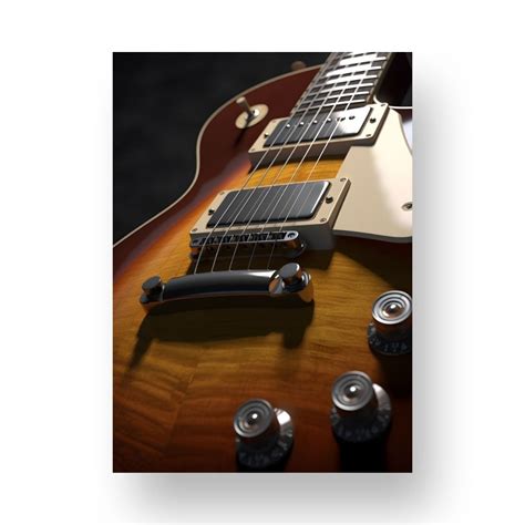 Guitar Poster Minimalistic Guitar Poster Wall Art Guitar Walldecor High
