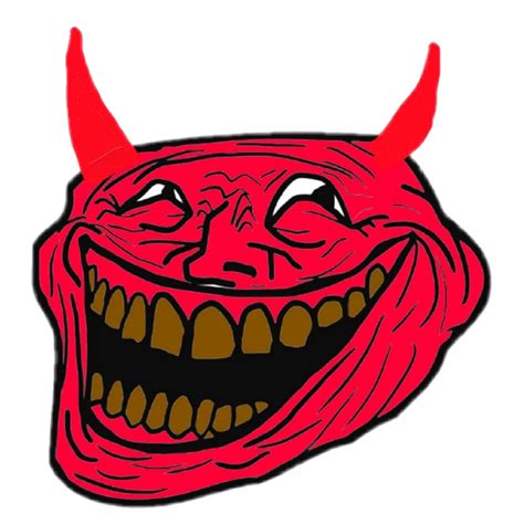 Expressive Red Troll Face Emoji Png