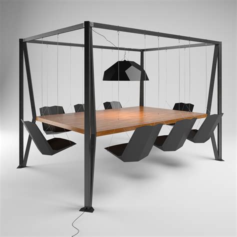 Swing Table 3d Model Behance