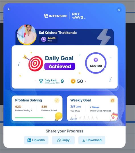 Sai Krishna Thatikonda On Linkedin Learningprogress Nxtwave Ccbp Consistency