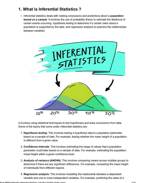 Inferential Statistics In Datascience 📊 It Is A Branch Of Statistics
