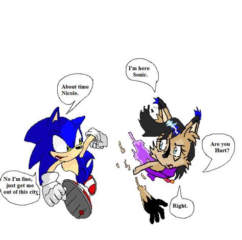 Sonic And Nicole Escapeing By Fox5509 On Deviantart