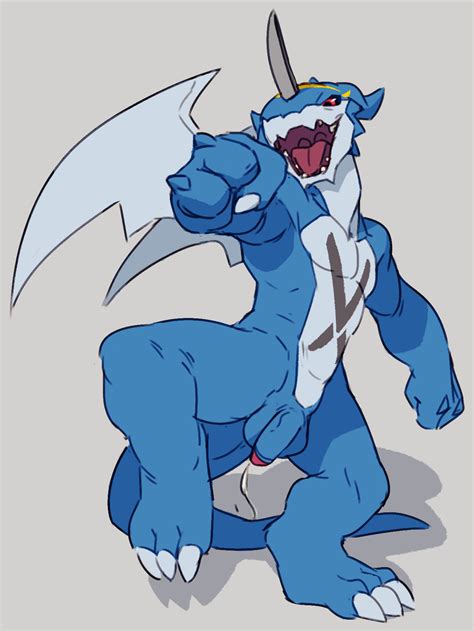 Rule 34 10s 2016 Action Pose Anthro Balls Blue Balls Blue Skin Claws Cum Digimon Exveemon Fist