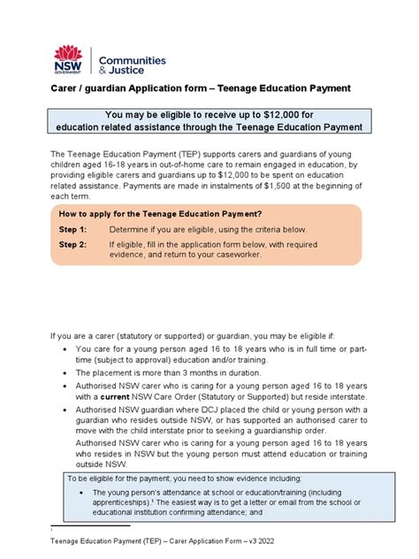 Tep Application Form 2 Pdf