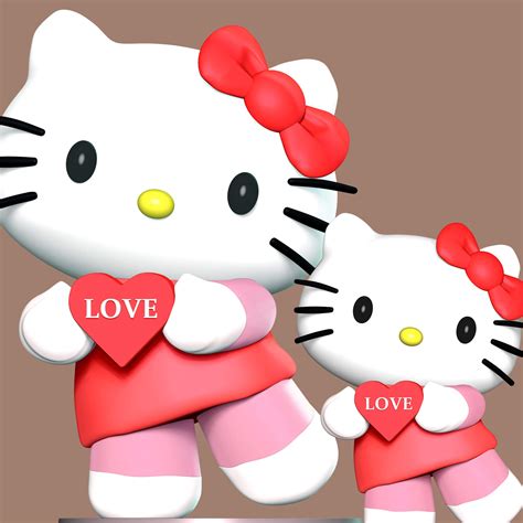 Hello Kitty Fan Art 3d Model By Lovemodel