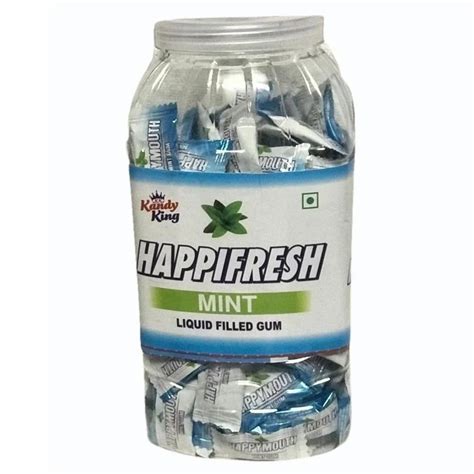 White Round Kandy King Happifresh Mint Liquid Filled Gum Packaging Type Plastic Jar At Rs 50