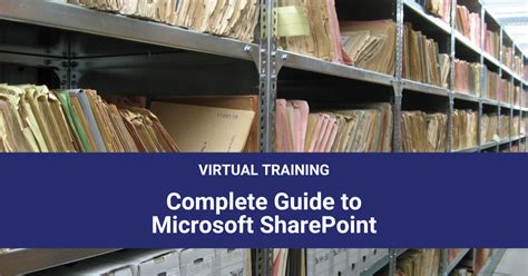 Virtual Training Complete Guide To Microsoft Sharepoint Triad Goodwill