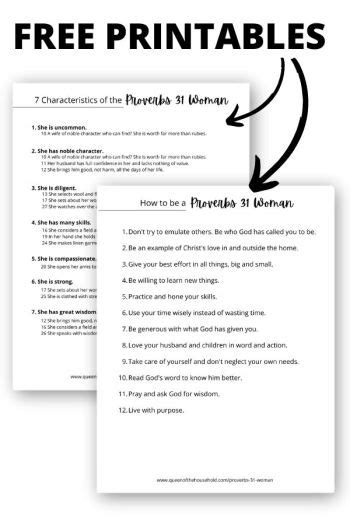 7 Characteristics Of The Proverbs 31 Woman Free Download