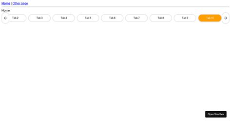 React Tabs Scrollable Examples Codesandbox