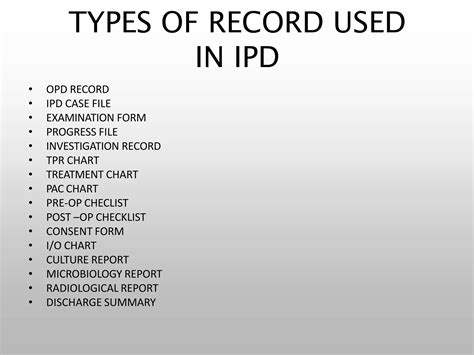 Ipd Department Of Hospitalpptx