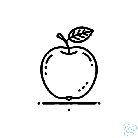 Small Apple Coloring Pages 2025