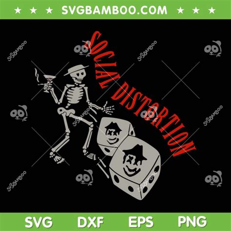 Social Distortion Skelly Dice Svg Png