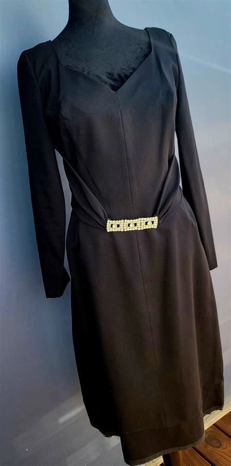 1960s Lilli Diamond Vintage Evening Dress Gem Embelli Gem