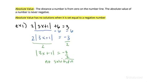 Understanding When An Absolute Value Equation Has No Solution Algebra