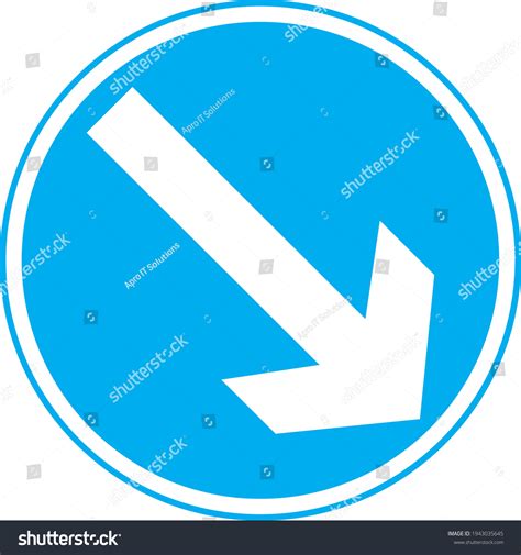 Pass Right Traffic Sign Board Stock Vector Royalty Free 1943035645 Shutterstock
