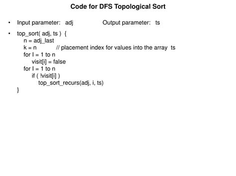 Ppt Topological Sort Powerpoint Presentation Free Download Id2947204