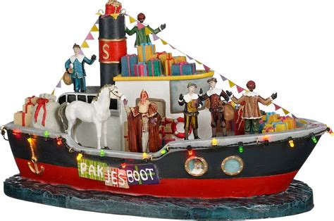 Luville Molendam Kerstdorpminiatuur Pakjesboot 325 X 175 X 19 Cm Aanbieding Bij Intratuin