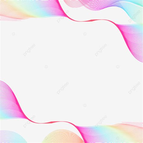 Colored Geometric Line Curve Border Vector Geometric Lines Curve