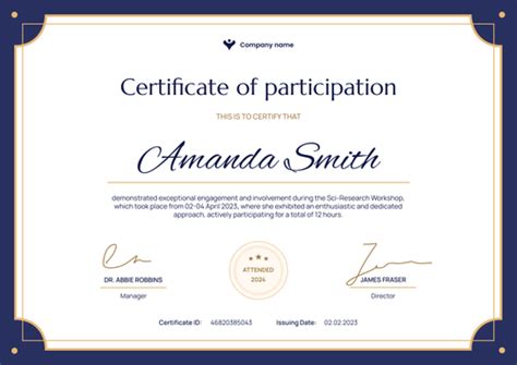 Free Certificate Templates Certifier