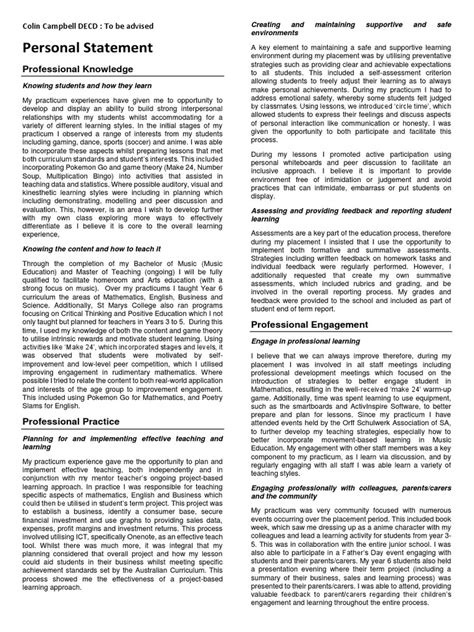Etr Statement Pdf Educational Assessment Teachers