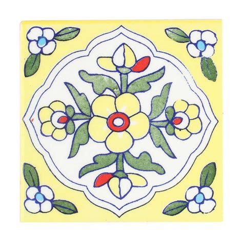 Yellow Tiny Flower Ceramic Tiles