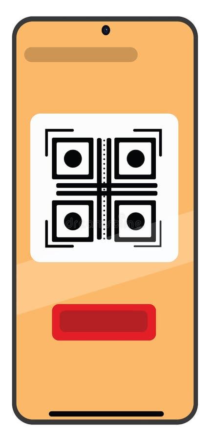 Smart Phone With Barcode Icon Stock Vector Illustration Of