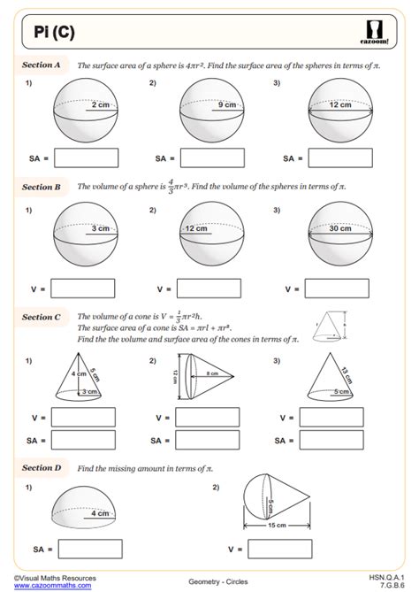 Pi C Worksheet Fun And Engaging Geometry And Im 2 Worksheet