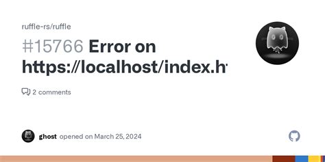 Error On Localhostindexhtml · Issue 15766 · Ruffle Rsruffle · Github