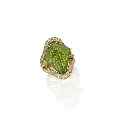 No Reserve Paolo Costagli Peridot Colored Diamond And Diamond Ring Christies