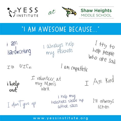 Yess Institute At Shaw Heights Middle School Social Emotional Learning