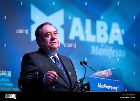 Alba Leader Alex Salmond Delivers A Speech At The Partys Local