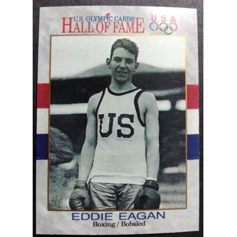 Eddie Eagan Boxing Us Olympic Card Hall Of Fame Boxing
