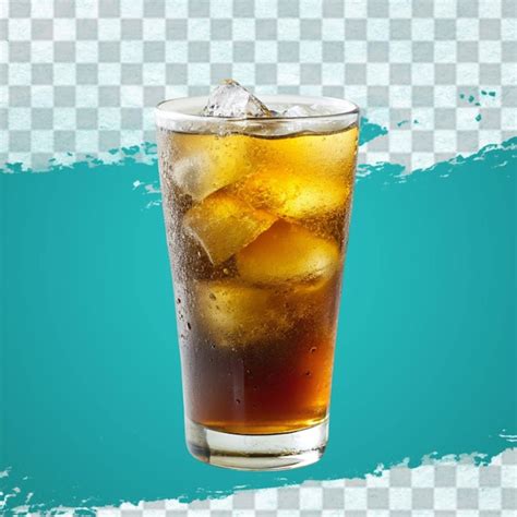 Premium Psd Lass Of Cola With Ice
