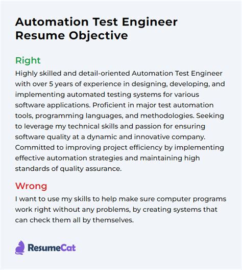 top 16 automation test engineer resume objective examples