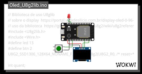 Oled U8g2lib Ino Wokwi ESP32 STM32 Arduino Simulator