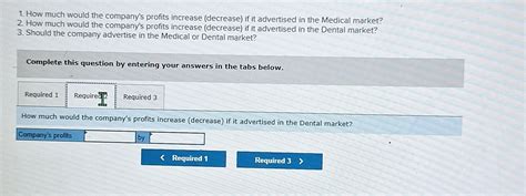 Solved 1 How Much Would The Companys Profits