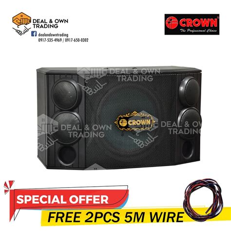 Crown Bf 1268 3 Way 700w Karaoke Speaker System Shopee Philippines