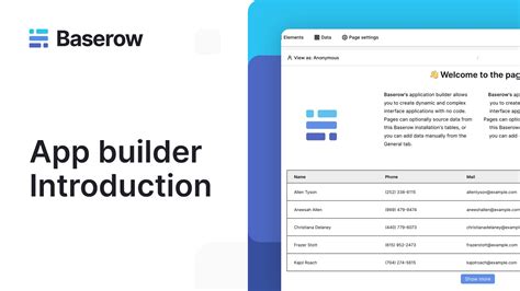 Application Builder Introduction Videos 📹 Announcements Baserow