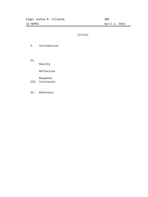 Critique Paper Format Sample Pdf