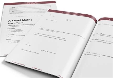 A Level Maths Exam Revision For The Binomial Expansion Teaching