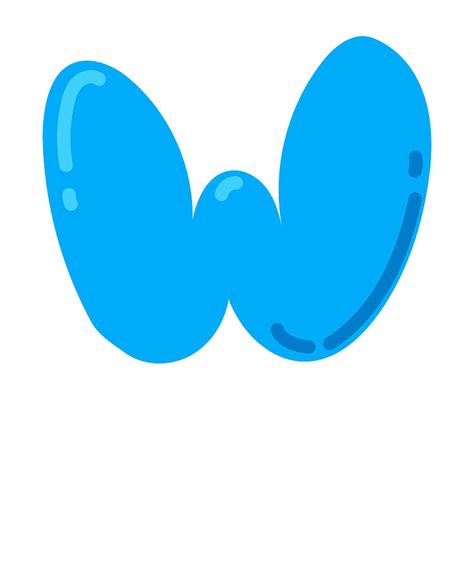 Letter W Graffiti Alphabet W Typography Blue Letter W Bubble Letter W Digital Art By Elsayed