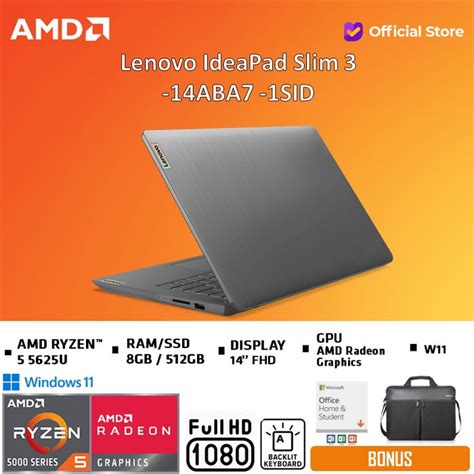 Jual LENOVO IDEAPAD SLIM 3 RYZEN 5 5625u Kota Bandung Orline Comp Tokopedia
