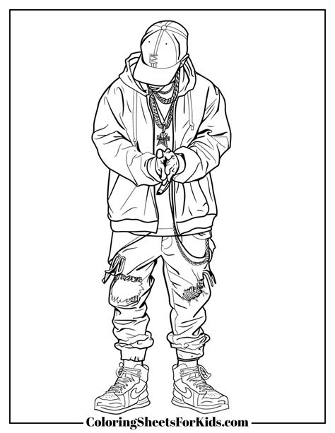 Rapper Coloring Pages [2025]